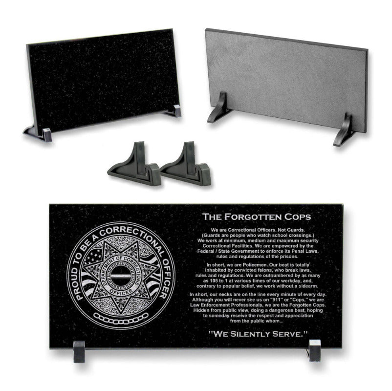 The Forgotten Cops - Laser Engraved - Black Granite Plaque - Correctio ...