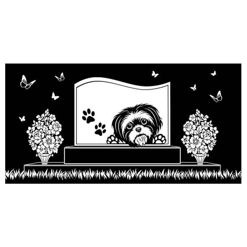 Shih Tzu Personalized Dog Memorial - Granite Stone Pet Grave Marker ...